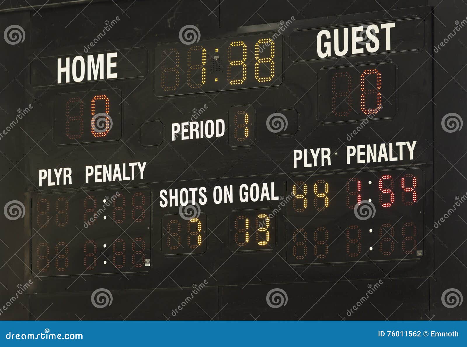 Ice Hockey Scoreboard stock photo. Image of teams, player - 76011562