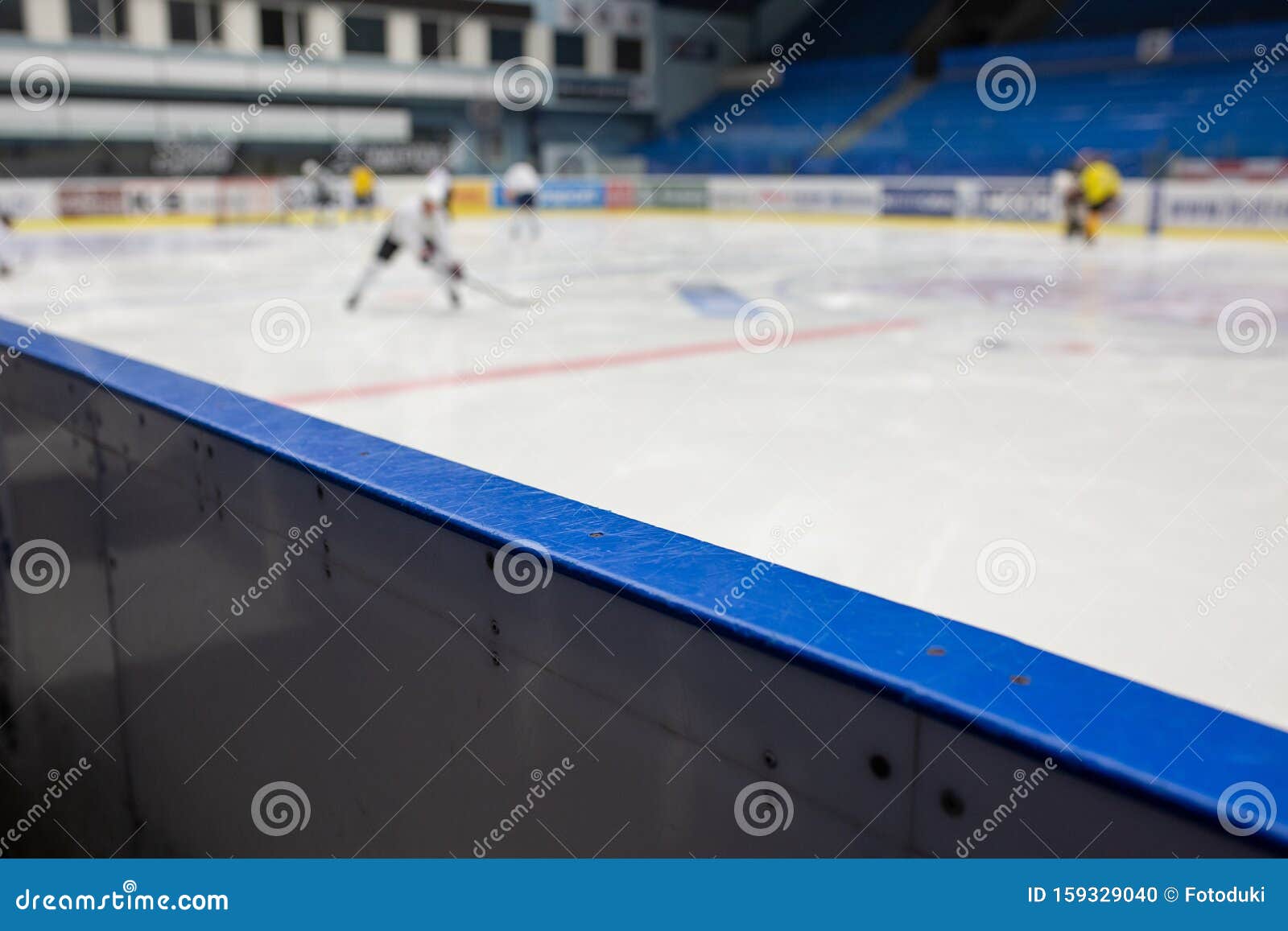 Hockey Stadium At Night. Arena Illuminated By Spotlights. Empty Sport ...