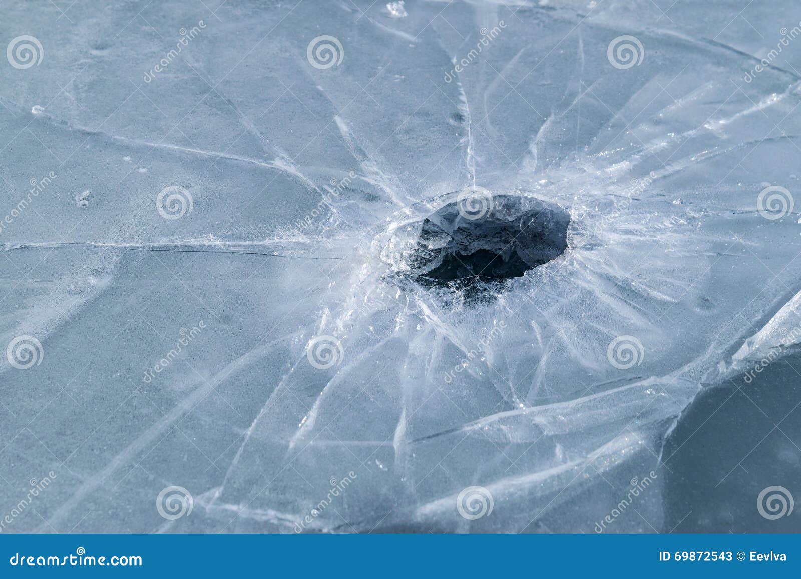 Ice with hole. stock image. Image of colour, cooling - 69872543