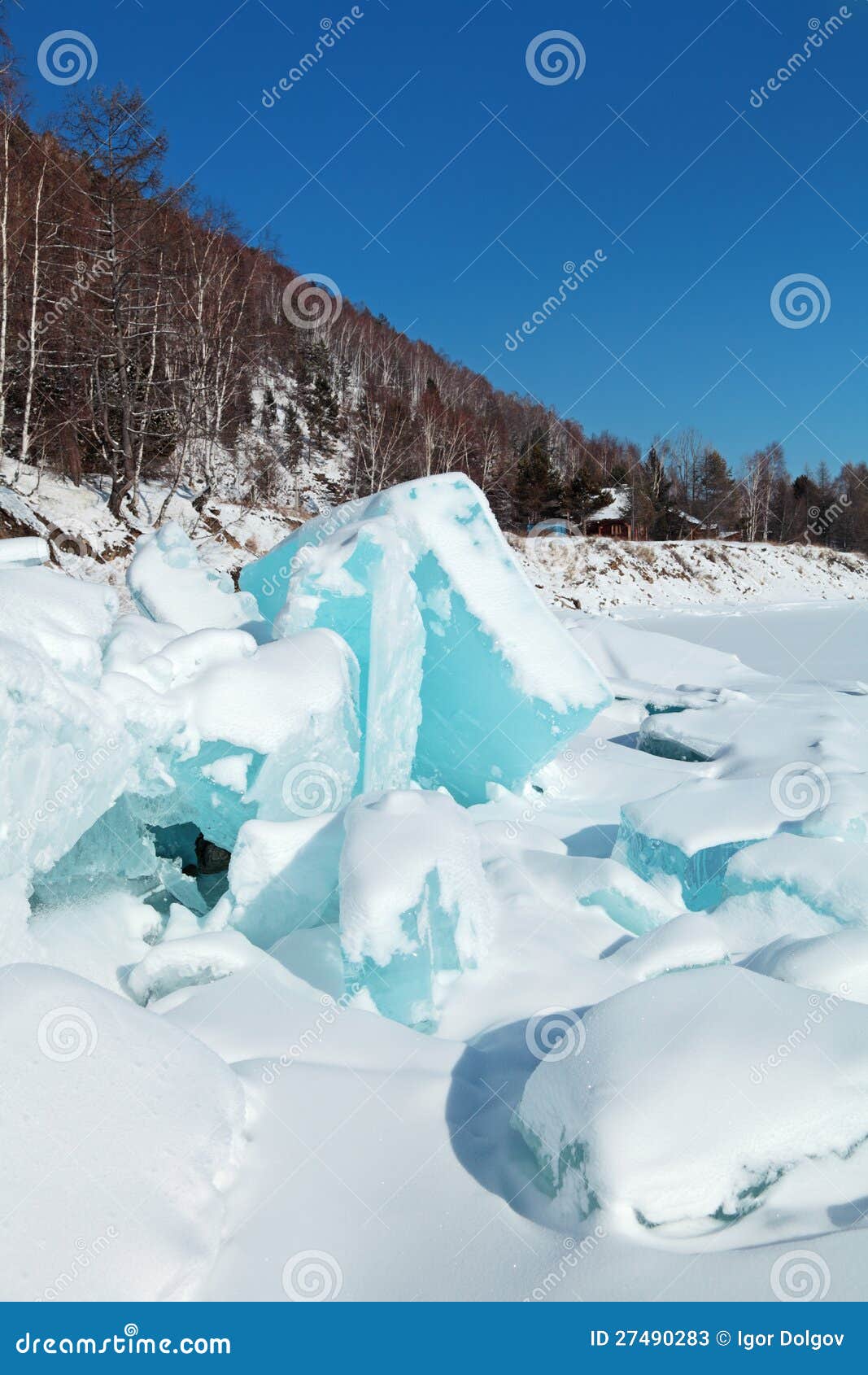 Ice hummocks stock image. Image of coast, frost, lake - 27490283