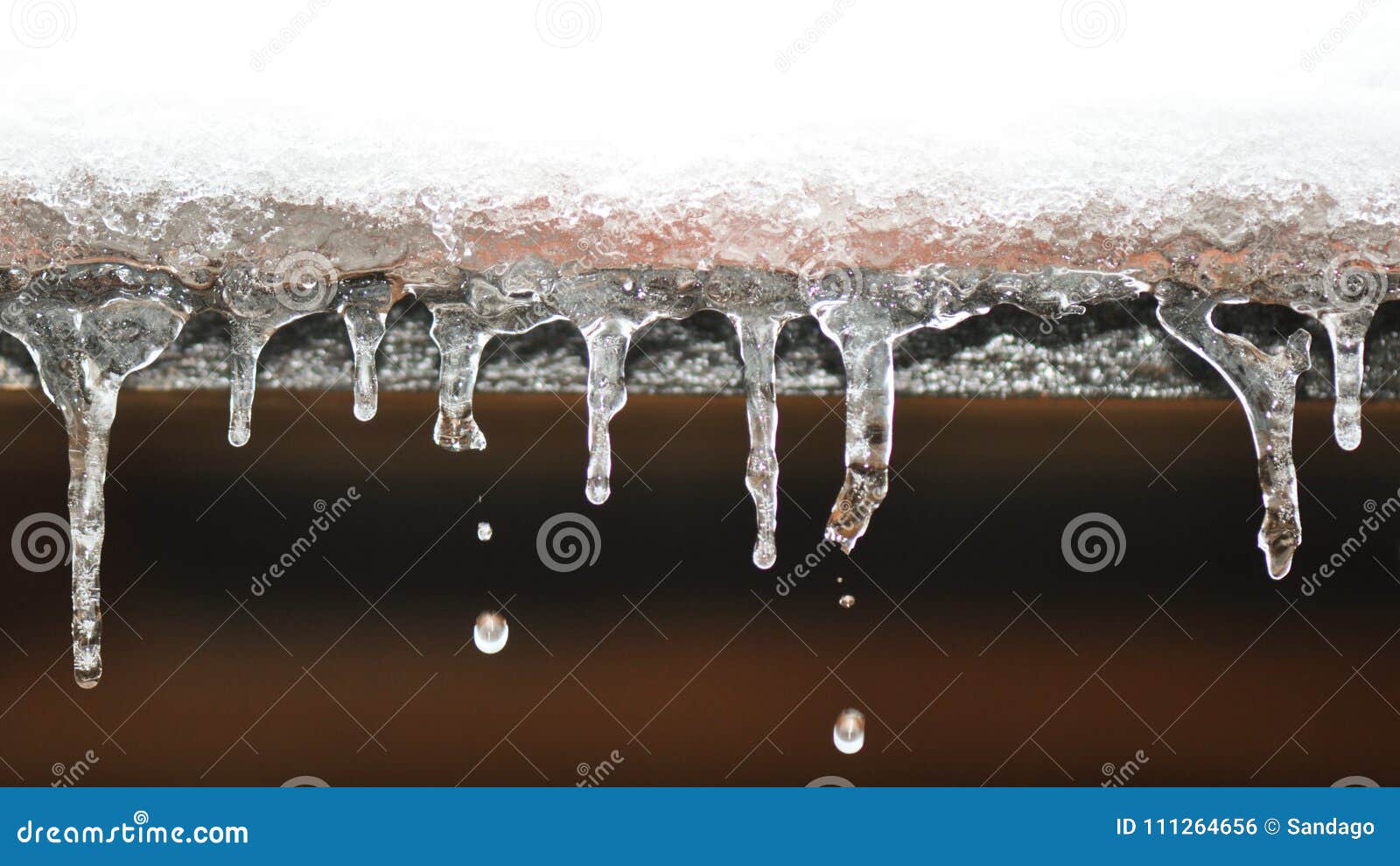 Ice icicles stock photo. Image of color, christmas, detail - 111264656