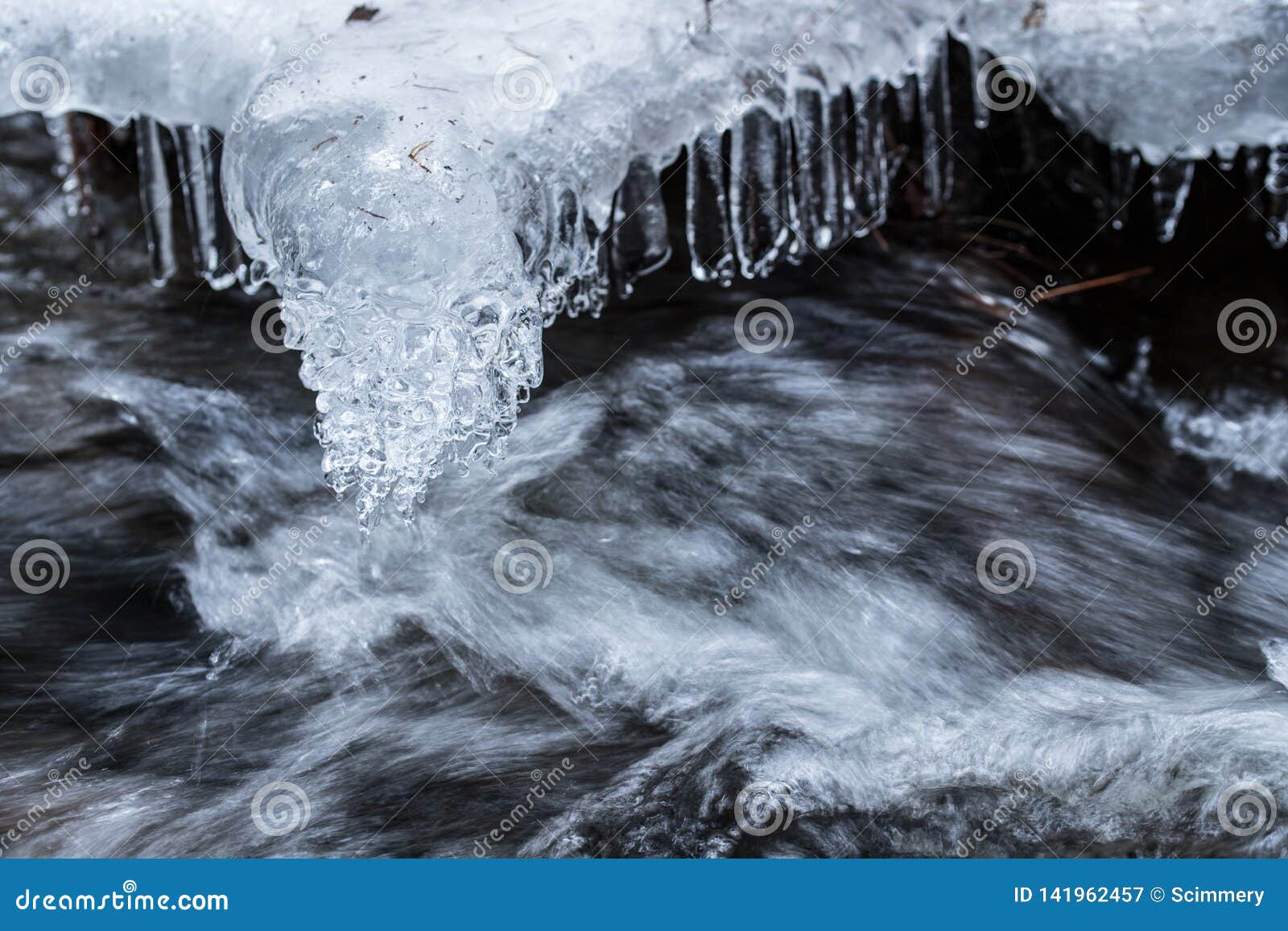 Ice, icicles in water stock image. Image of drop, clear - 141962457