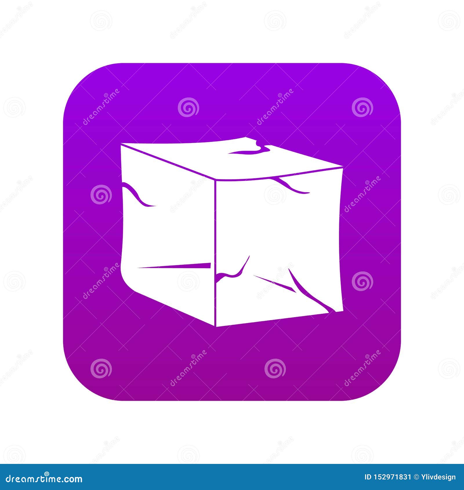 Ice icon digital purple stock vector. Illustration of glass - 152971831