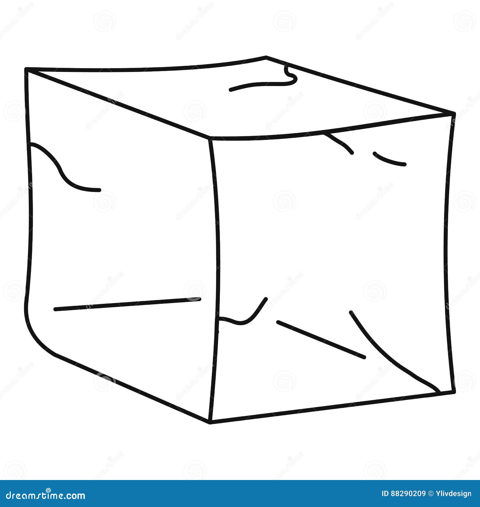 Ice icon, outline style stock vector. Illustration of icon - 88290209