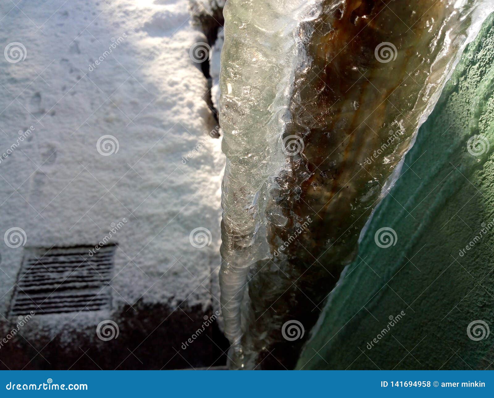 Ice on iron tube stock photo. Image of tube, frozen - 141694958