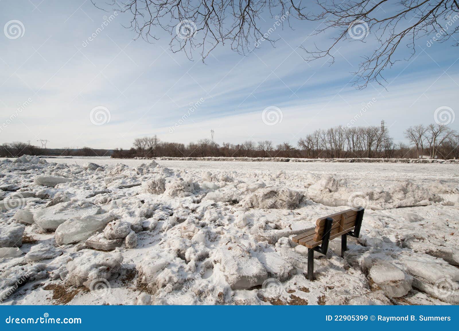 Ice Jams on the Mohawk River Stock Image - Image of park, overflow ...