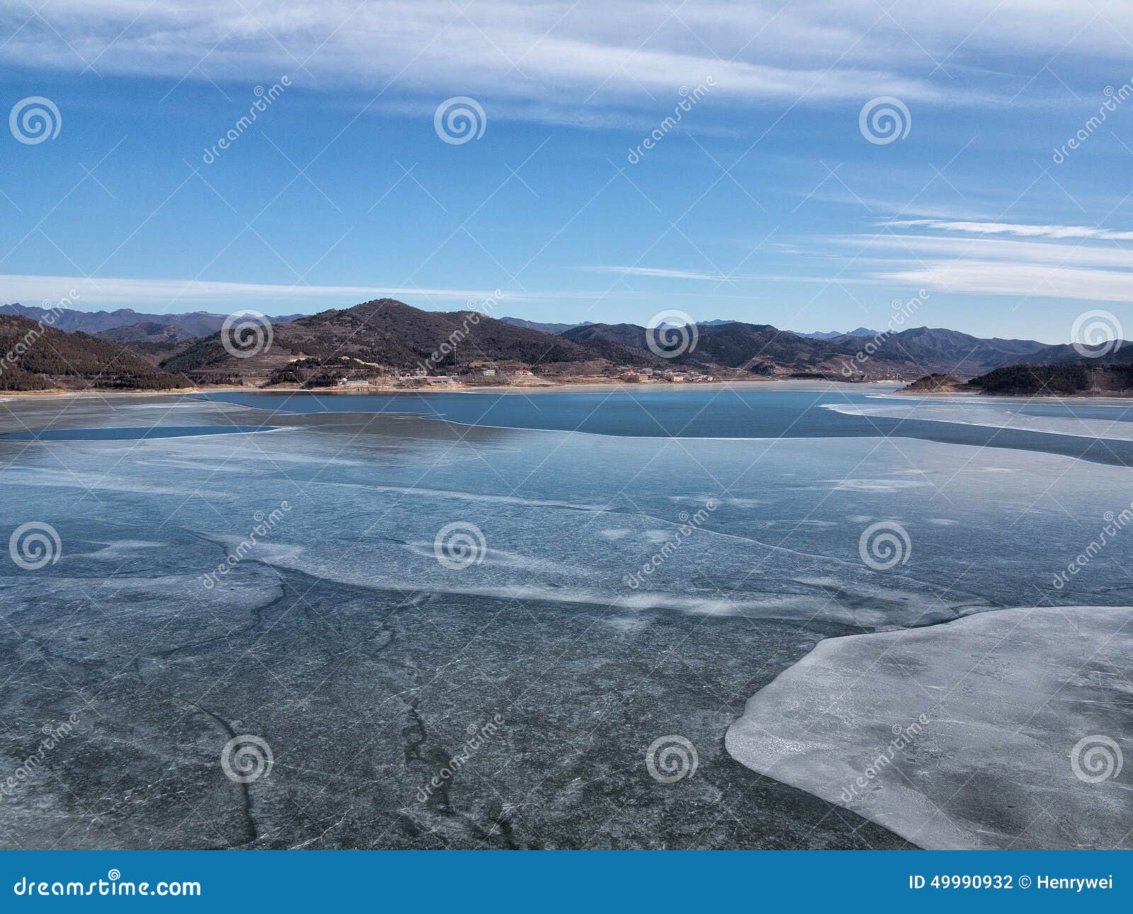 Ice on the lake stock photo. Image of frozen, blue, cold - 49990932