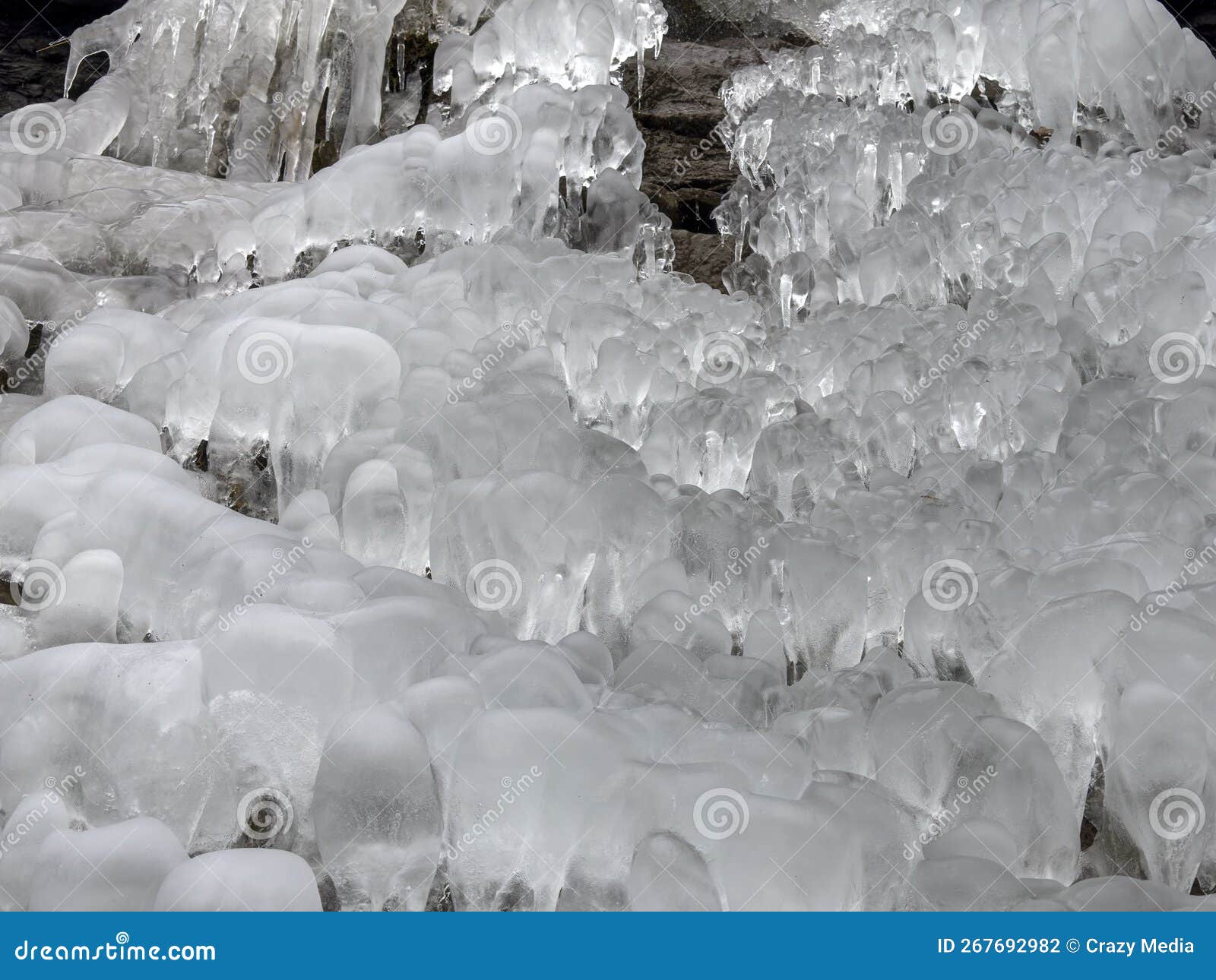 Ice Landscapes Formed by the Effect of Cold Air in Waterfalls in ...