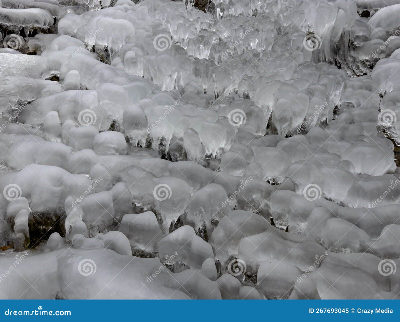 Ice Landscapes Formed by the Effect of Cold Air in Waterfalls in ...