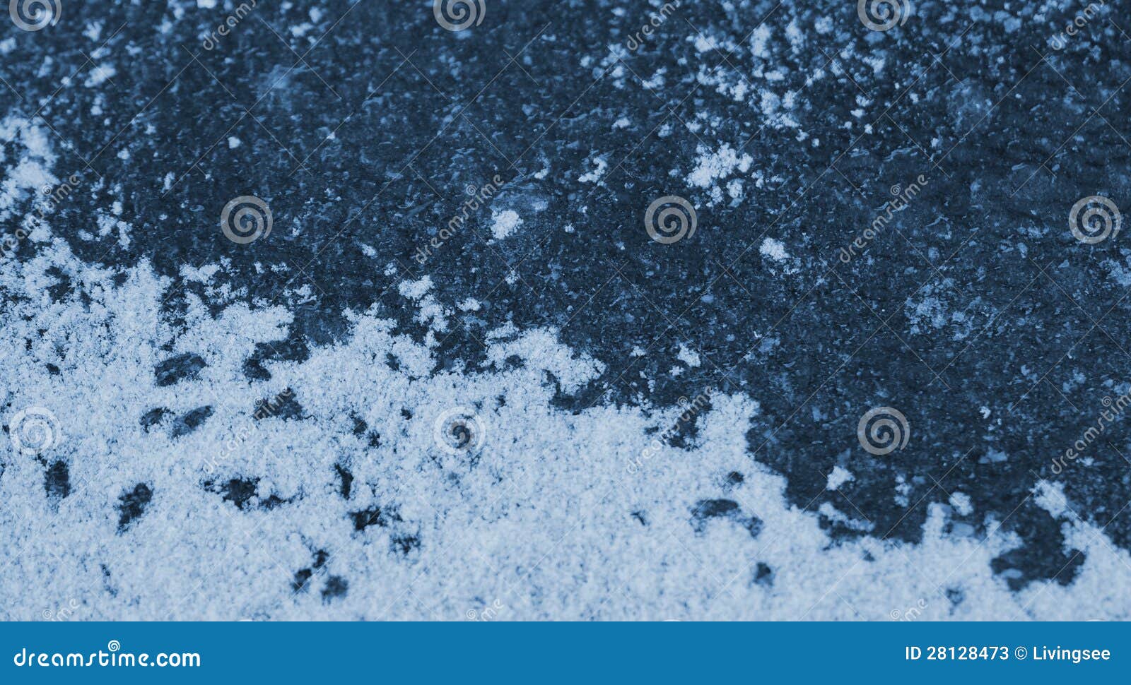 Ice Layer on Water and Snow Stock Image - Image of frozen, slip: 28128473