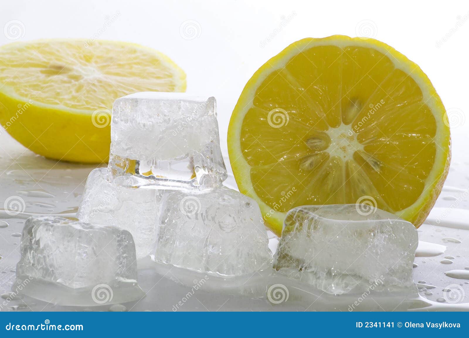 Ice and lemon stock image. Image of cool, drop, fruit - 2341141