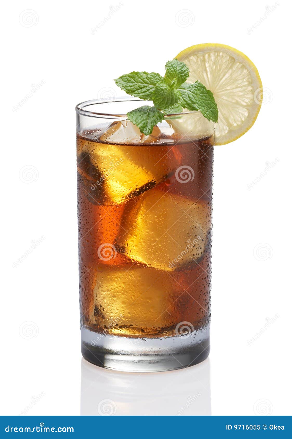 Ice lemon tea stock image. Image of lemon, drink, cold - 9716055