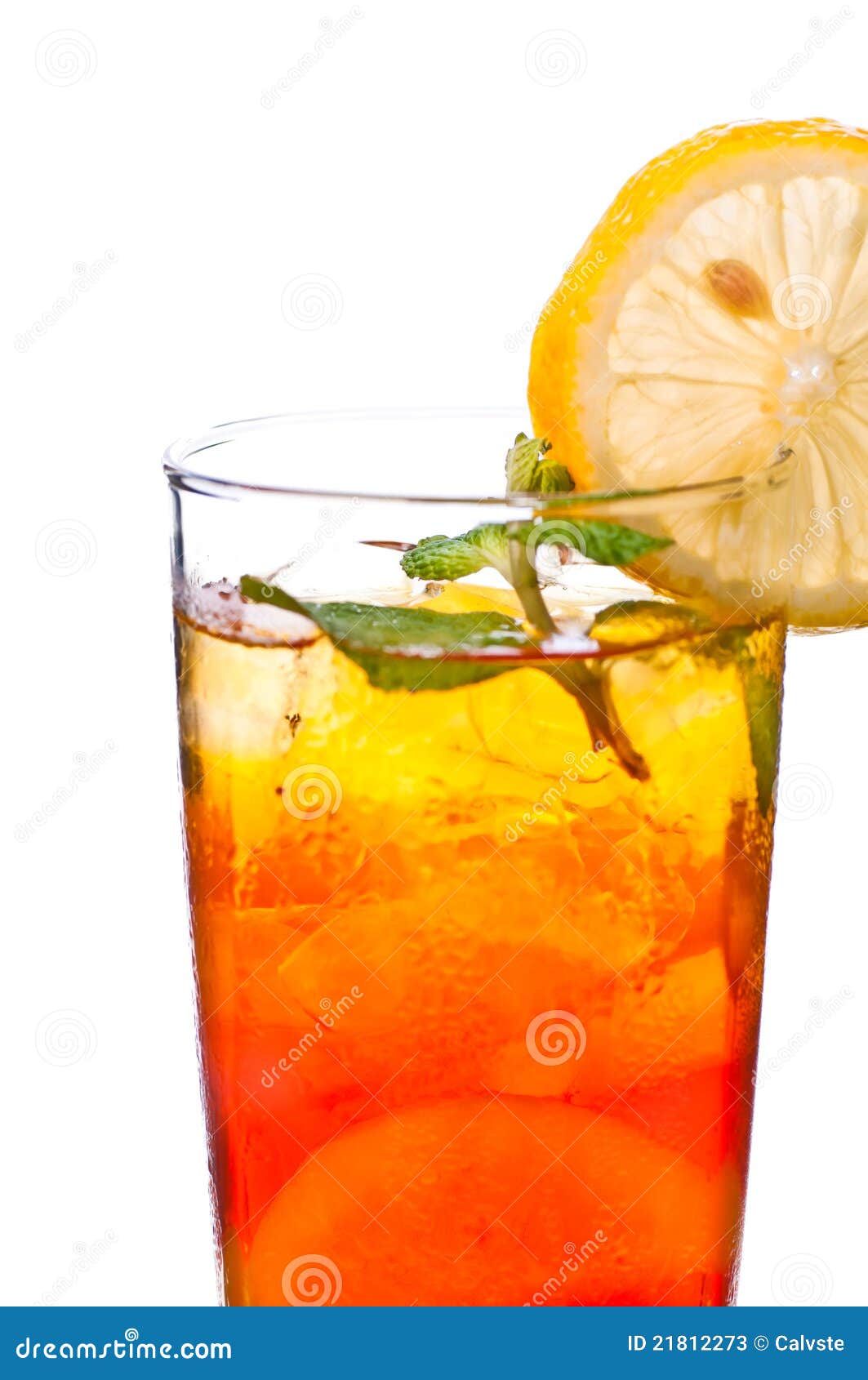 Ice lemon tea close up stock image. Image of fresh, full - 21812273