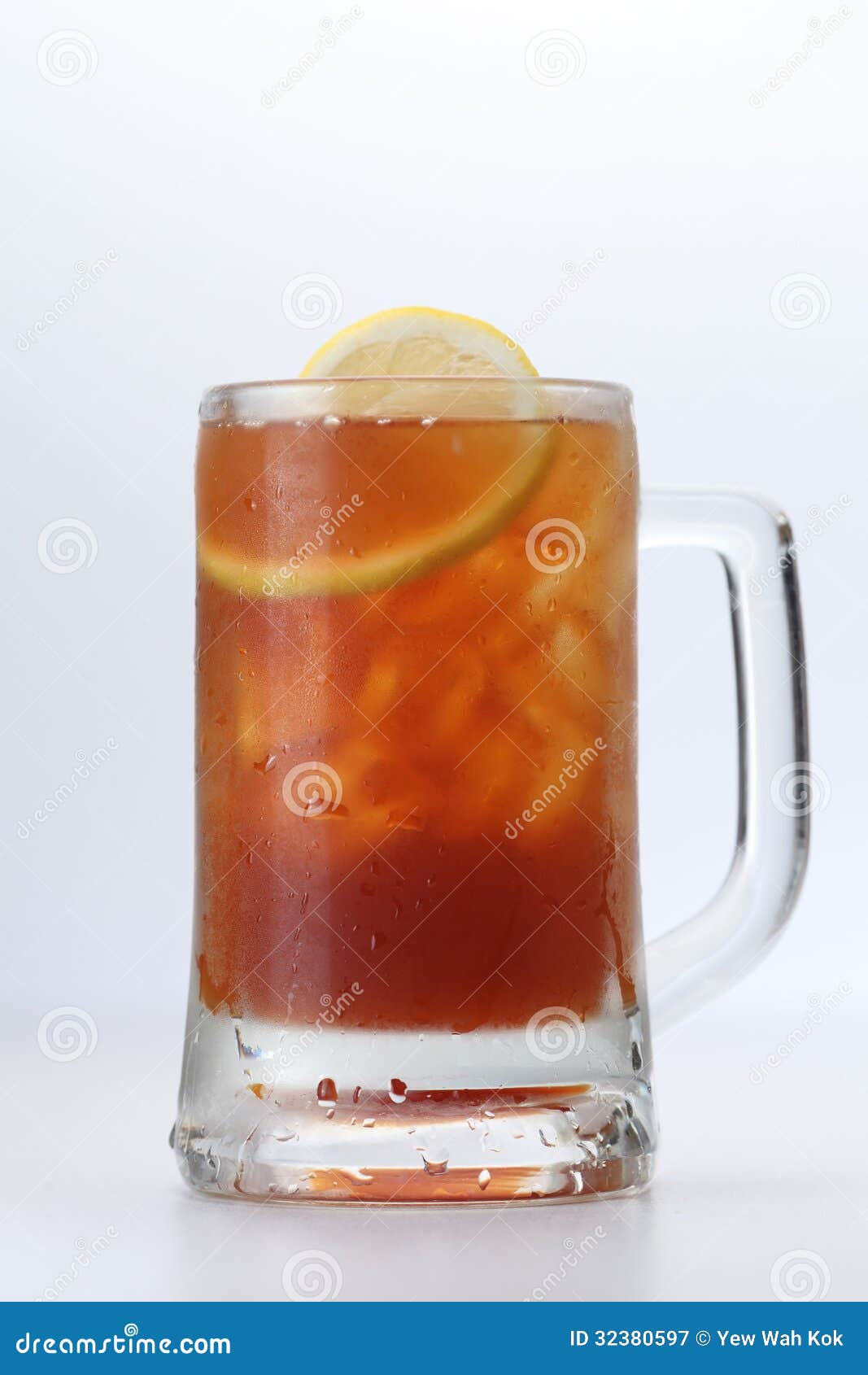 Ice lemon tea stock image. Image of yellow, glass, cold - 32380597