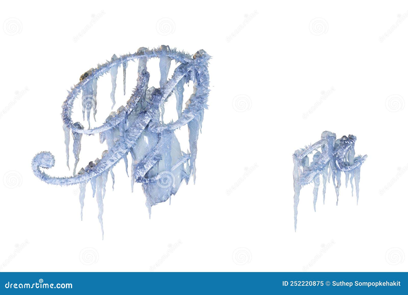 Ice letter R, 3D rendering stock illustration. Illustration of isolated ...