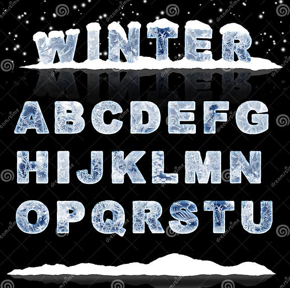 Ice letters stock illustration. Illustration of adornment - 11439949