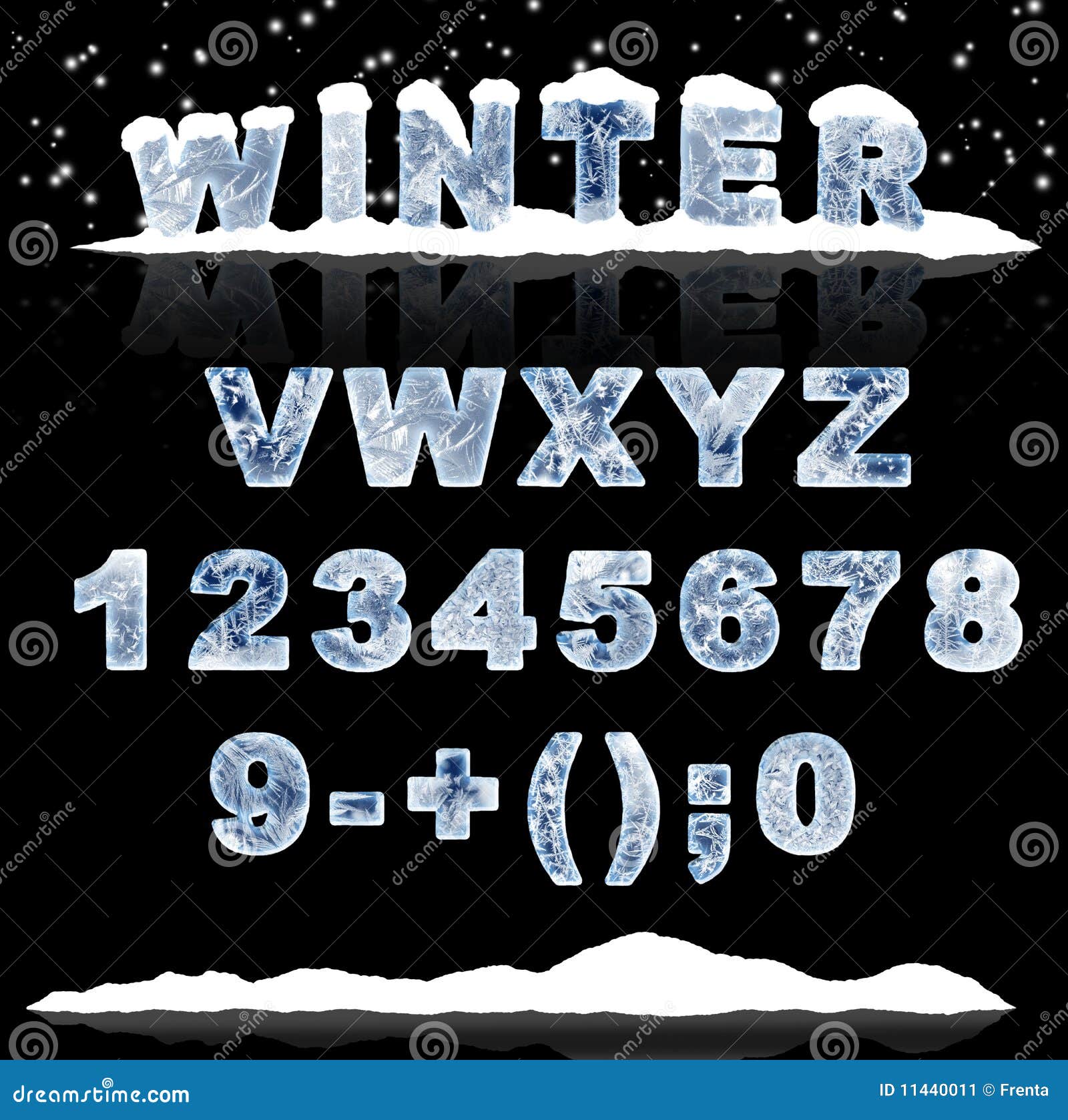 Ice letters stock illustration. Illustration of nature - 11440011