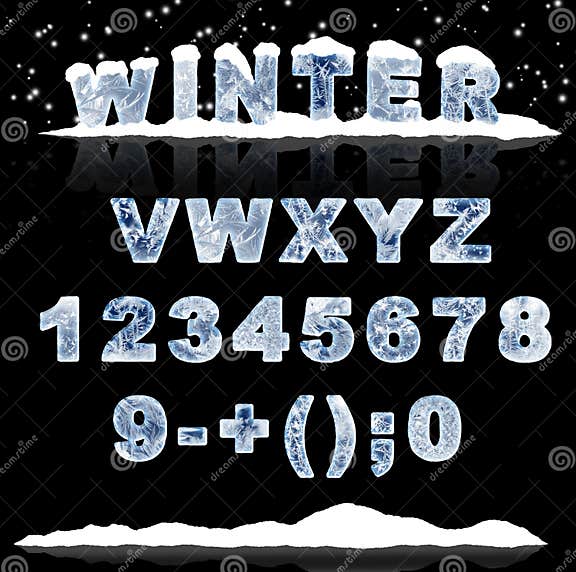 Ice letters stock illustration. Illustration of nature - 11440011