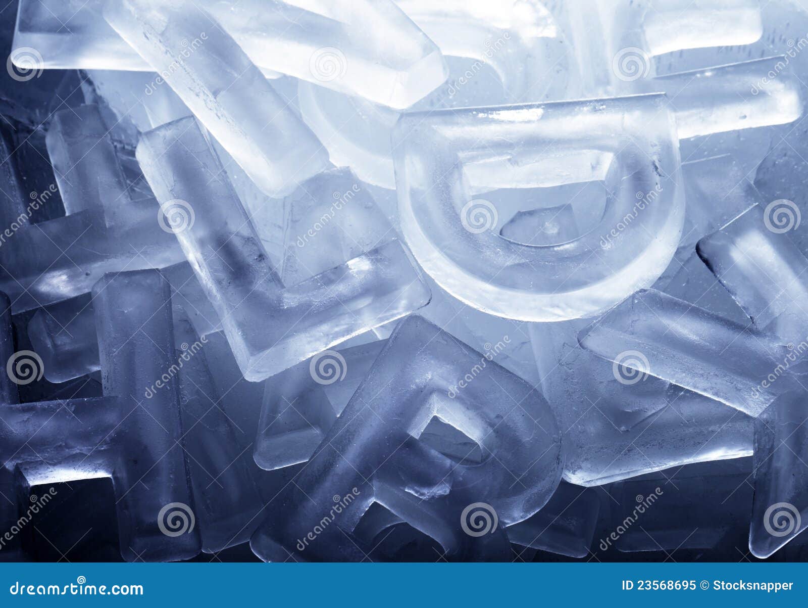 Ice Letters stock image. Image of random, cool, freeze - 23568695