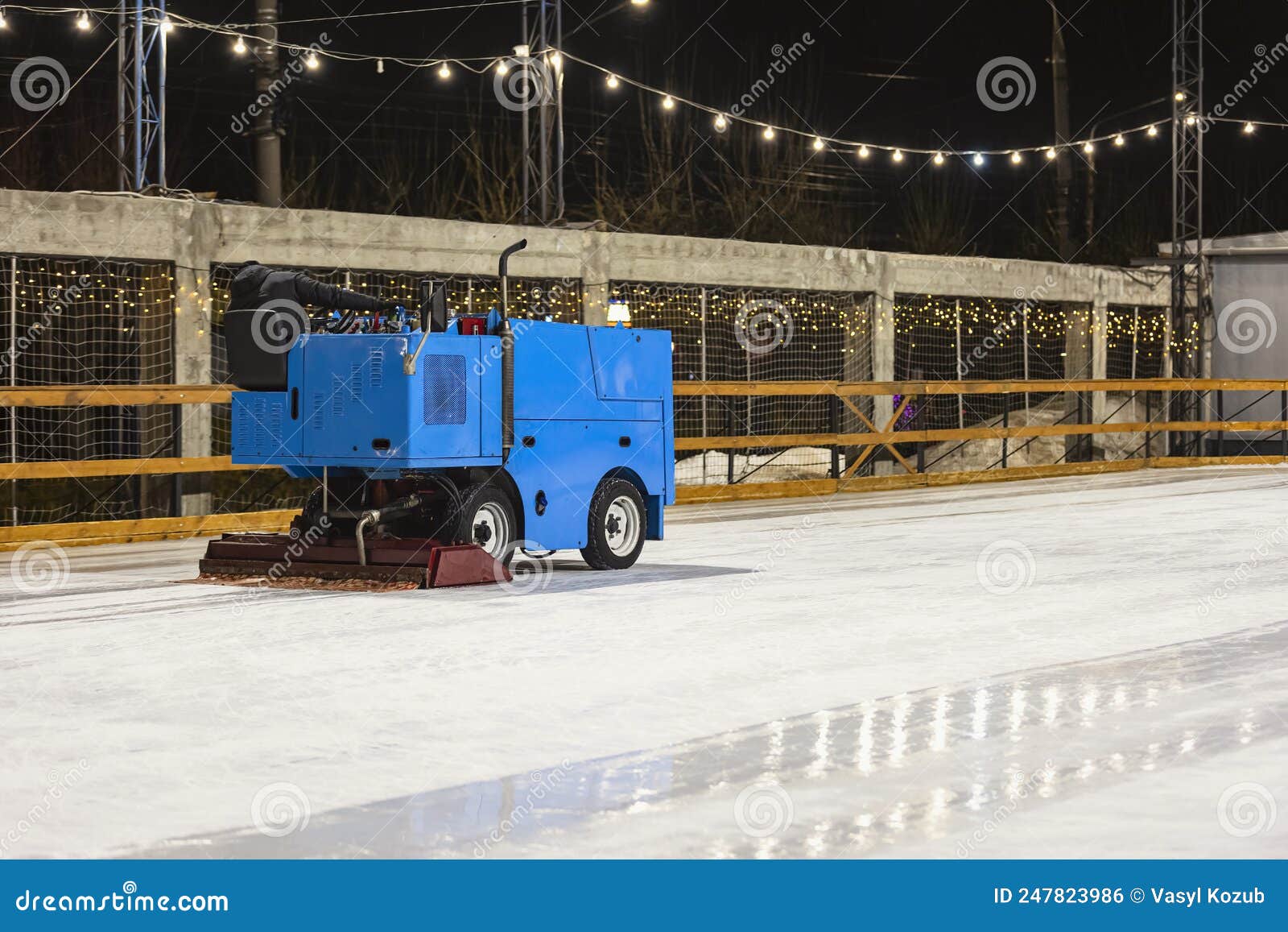 Ice leveling machine stock photo. Image of sport, cleaner - 247823986