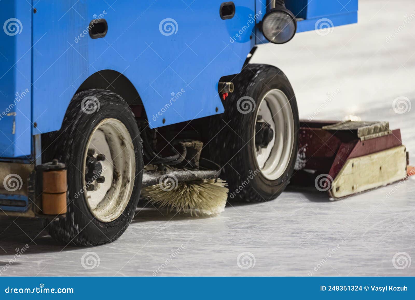 Ice leveling machine stock photo. Image of winter, hockey - 248361324