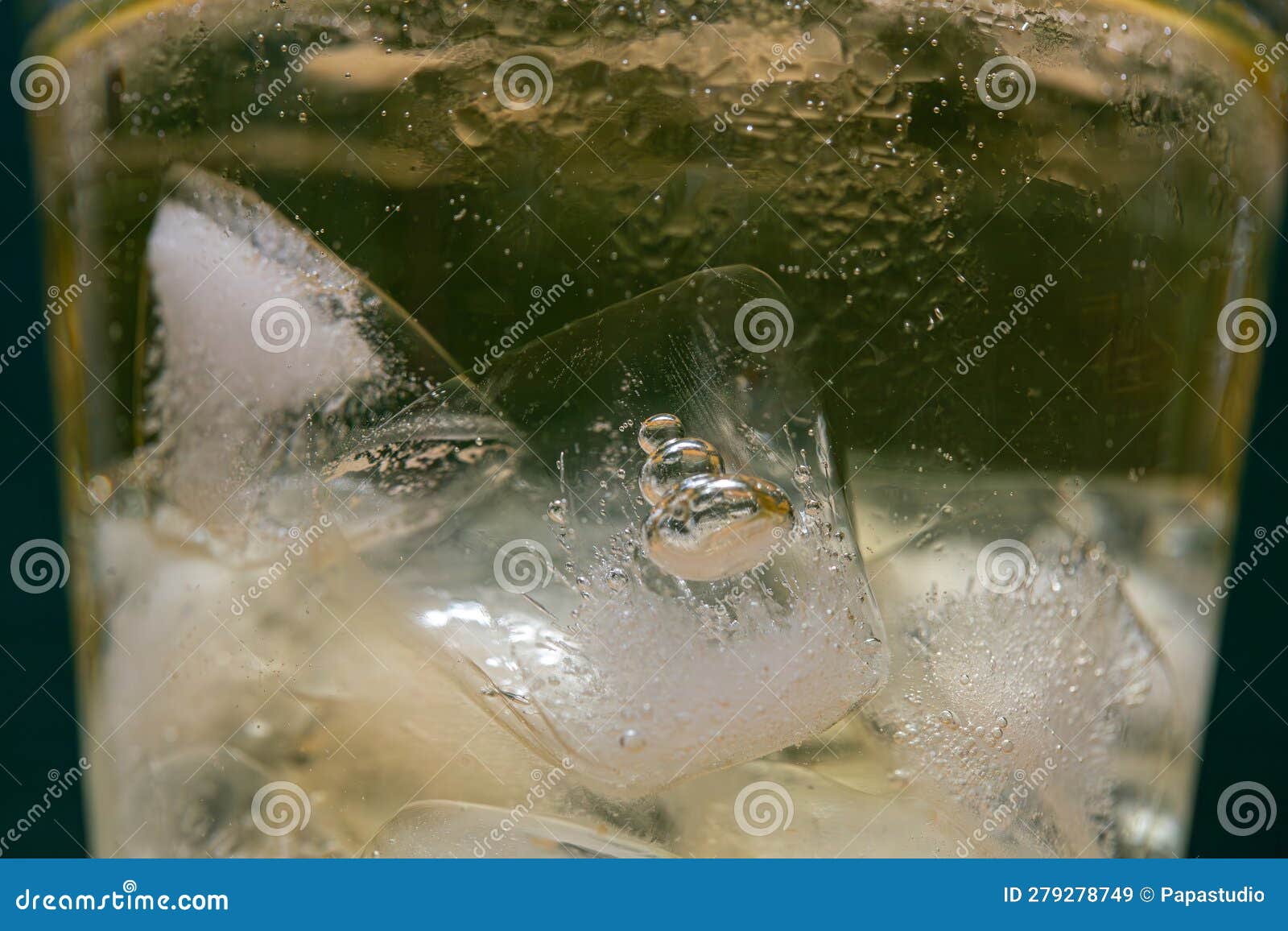 Ice Liquid in the Glass. Ice Cube Stock Image - Image of pattern ...