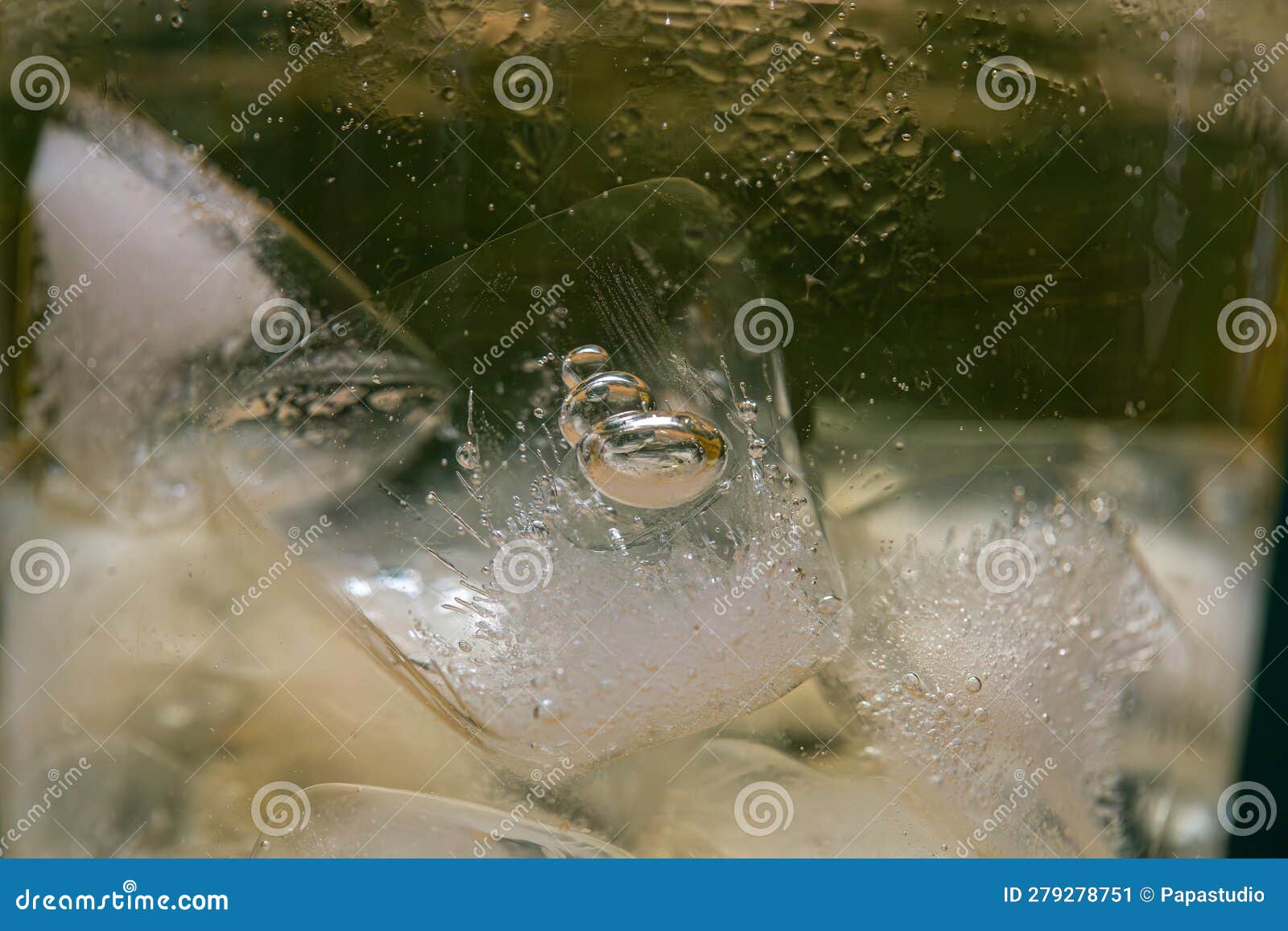 Ice Liquid in the Glass. Ice Cube Stock Image - Image of cola, pattern ...