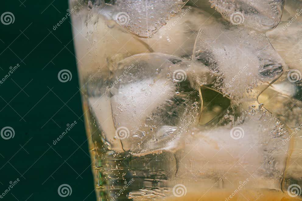 Ice Liquid in the Glass. Ice Cube Stock Photo - Image of beverage ...
