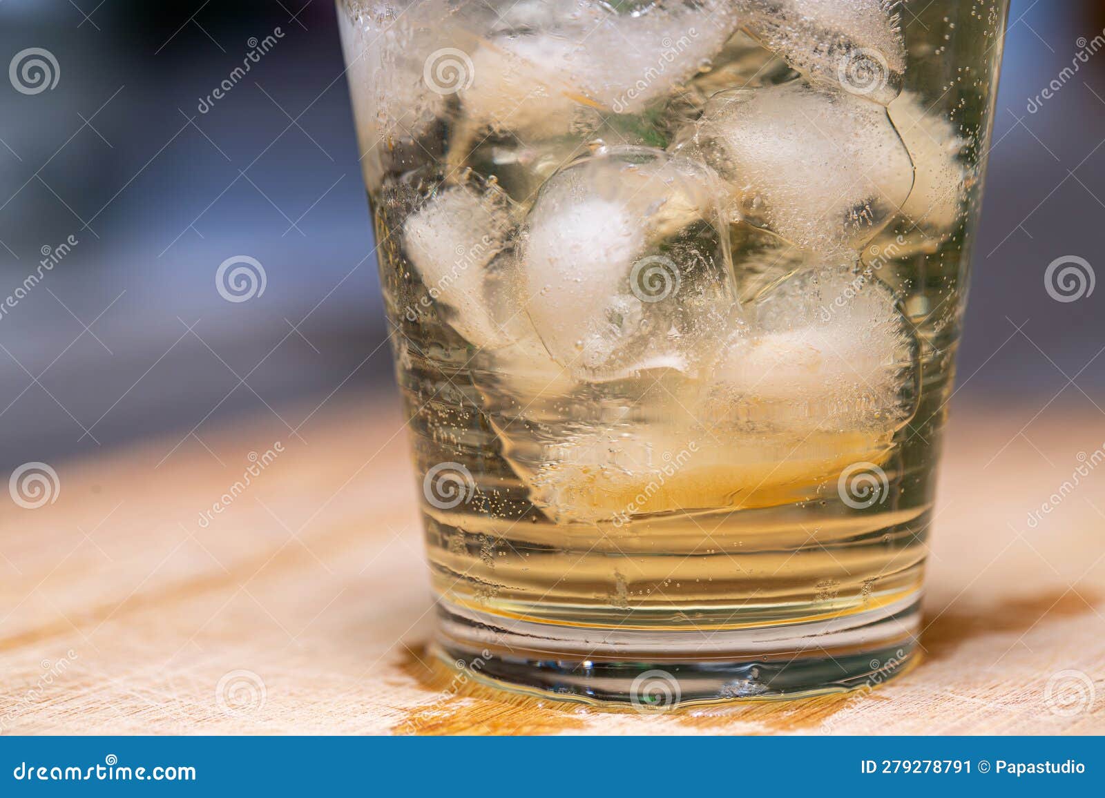 Ice Liquid in the Glass. Ice Cube Stock Image - Image of brandy, cool ...