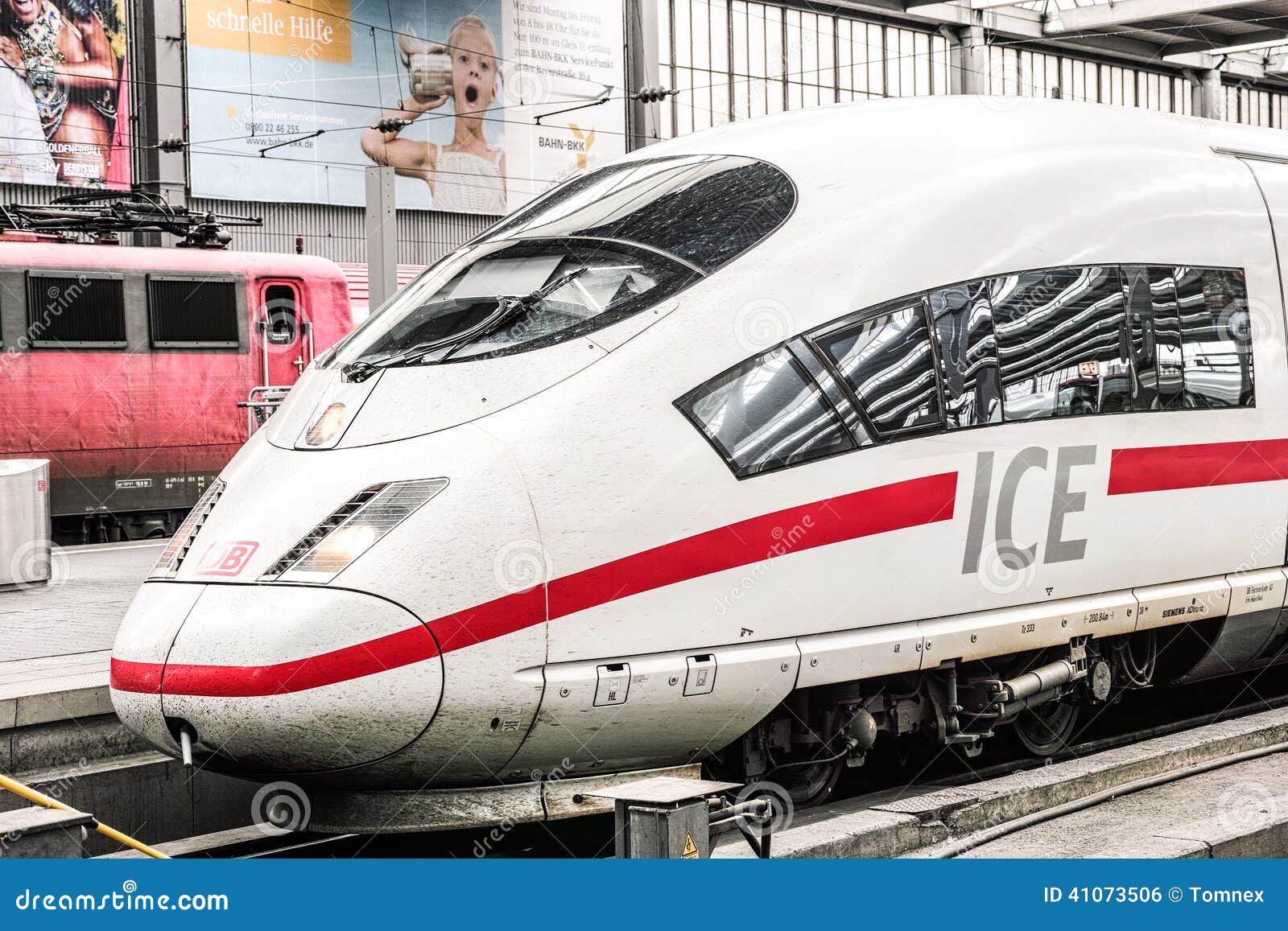 ICE locomotive editorial photo. Image of german, station - 41073506