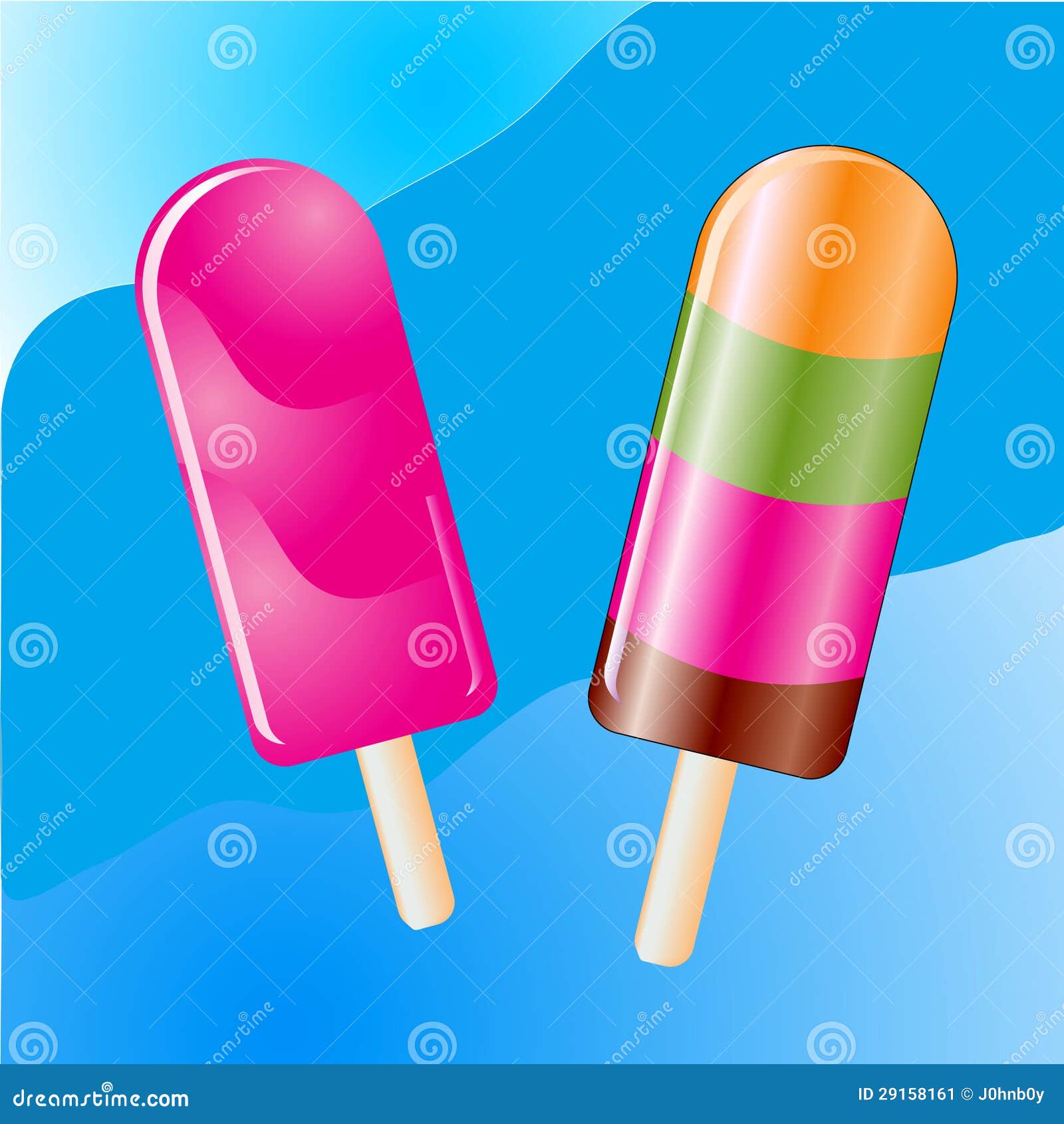 Ice lollies stock vector. Illustration of cold, juice - 29158161