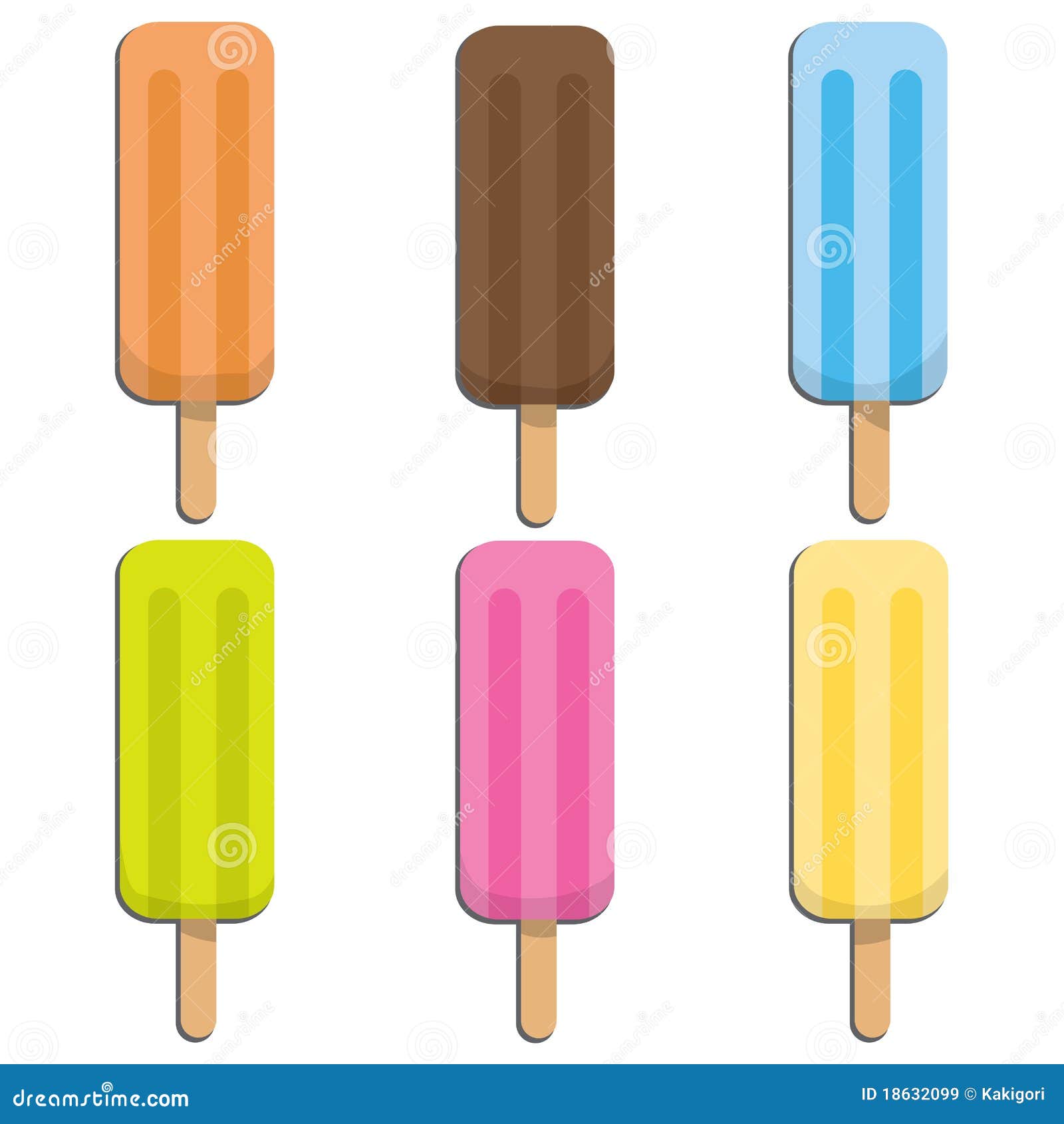 Ice Lolly stock vector. Illustration of colorful, stick - 18632099