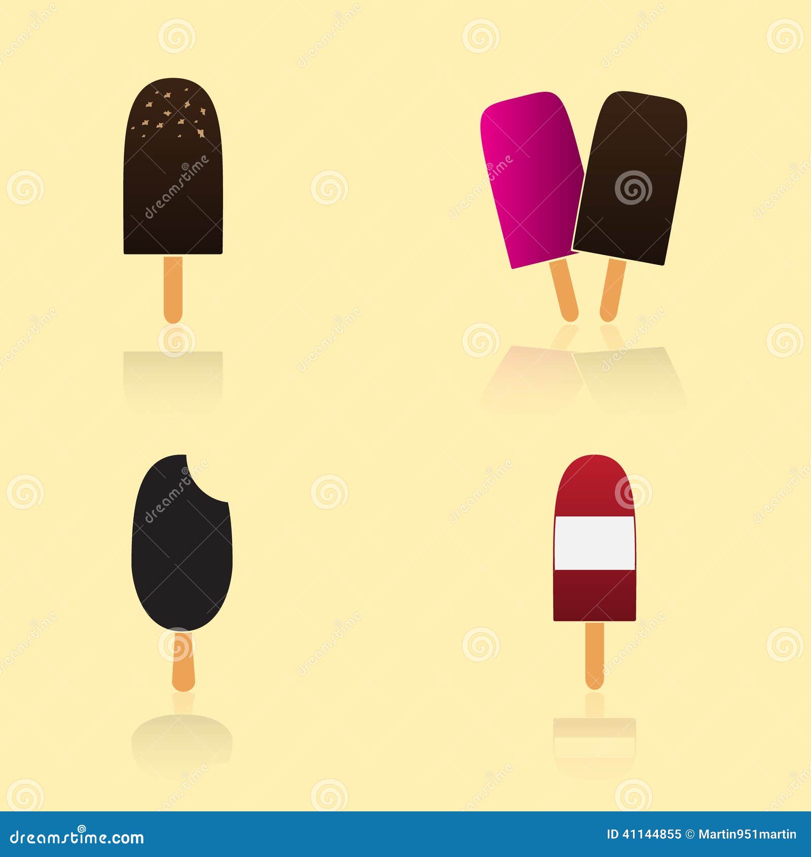 Ice Lolly Types Eps10 Stock Illustrations – 2 Ice Lolly Types Eps10 ...