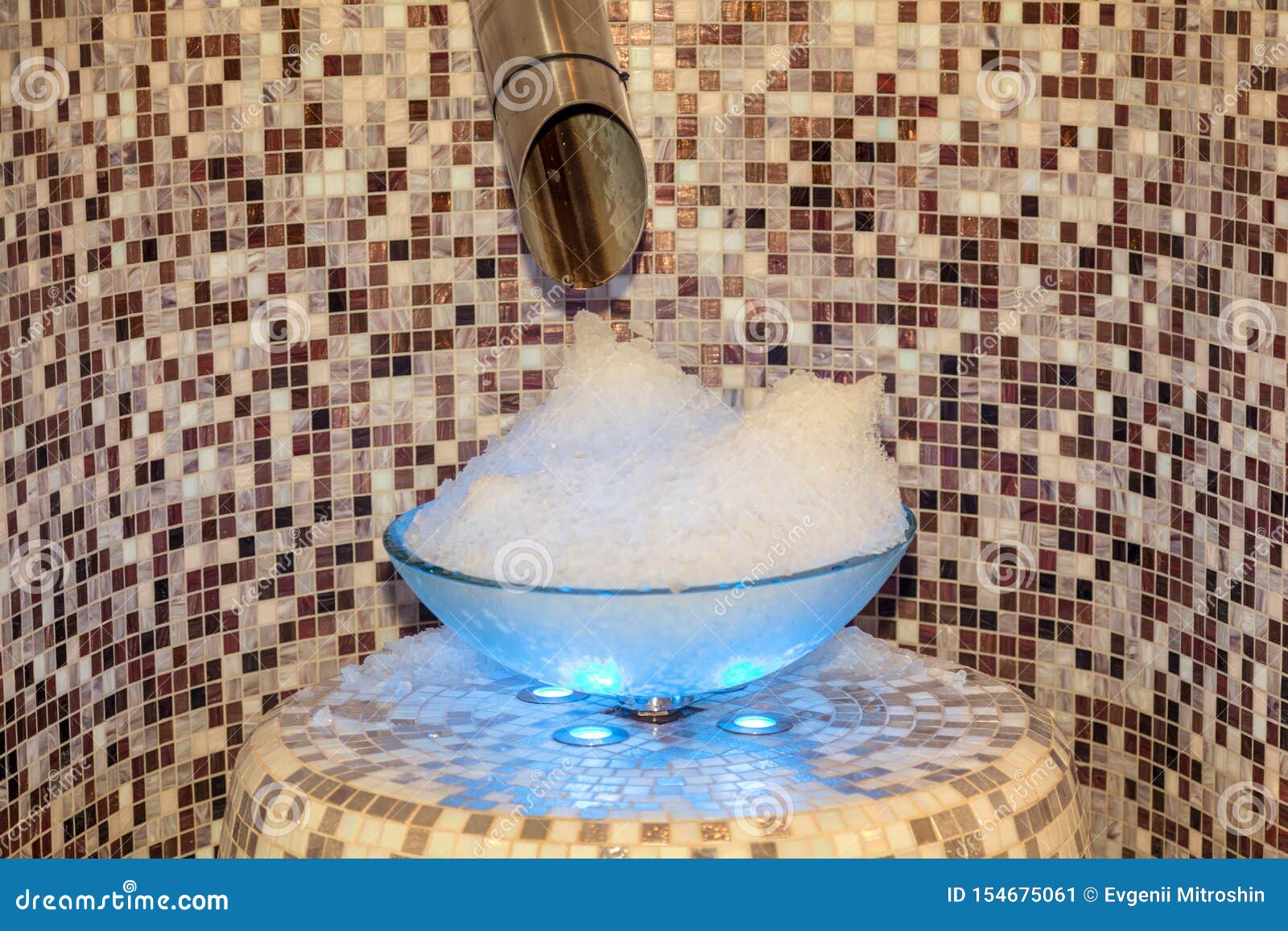 Ice machine in the spa stock image. Image of fluid, floral - 154675061