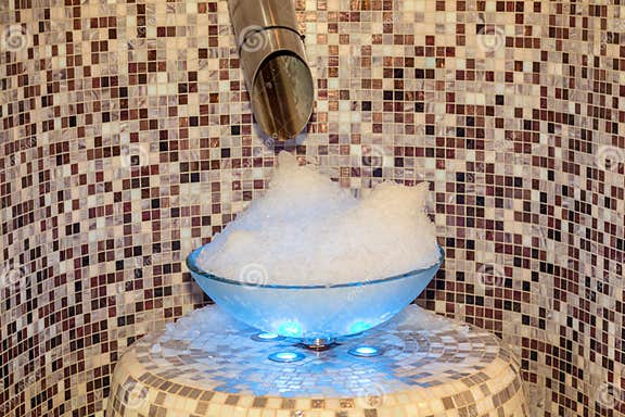 Ice machine in the spa stock image. Image of fluid, floral - 154675061