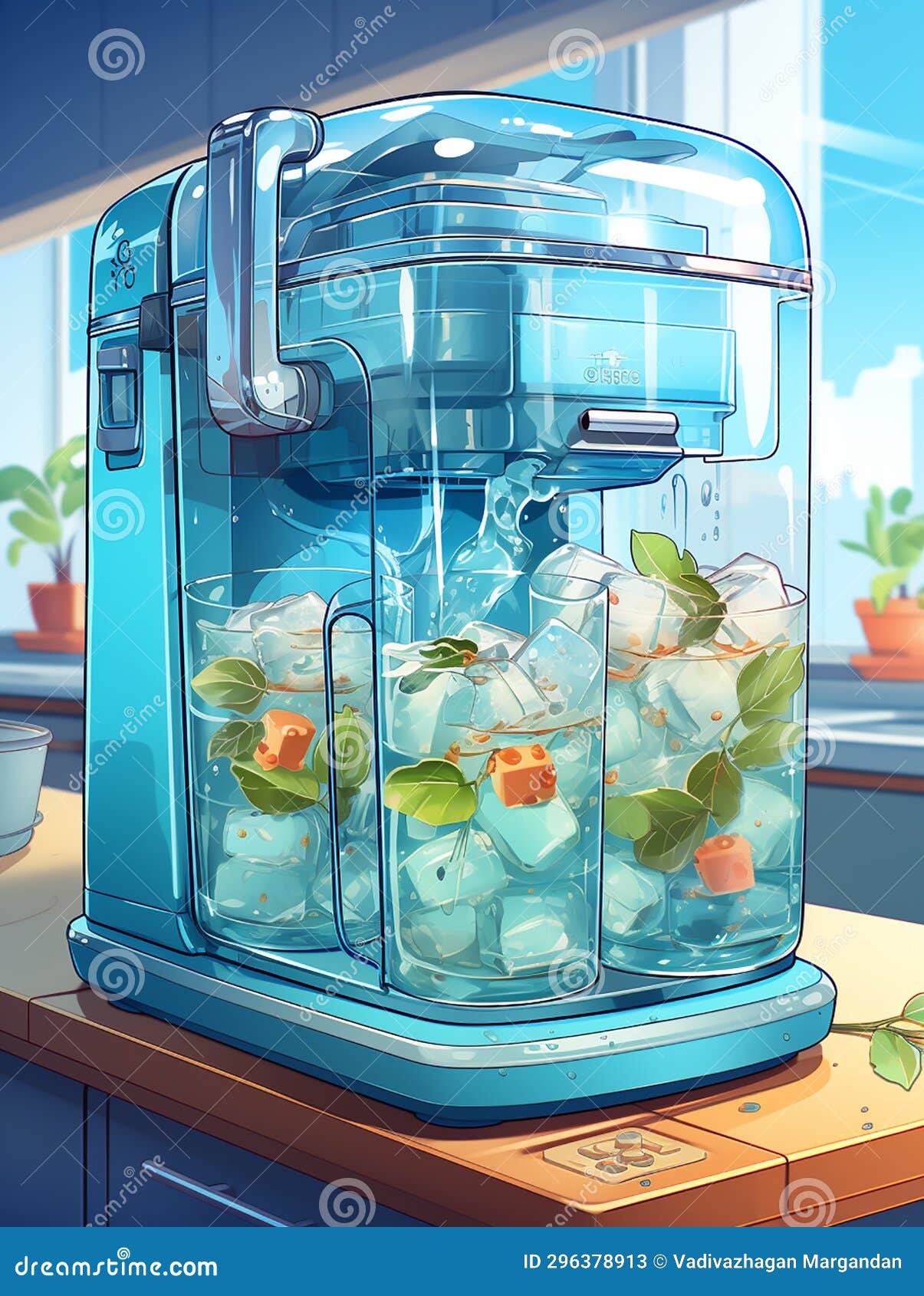 Ice Maker stock illustration. Illustration of beverage - 296378913