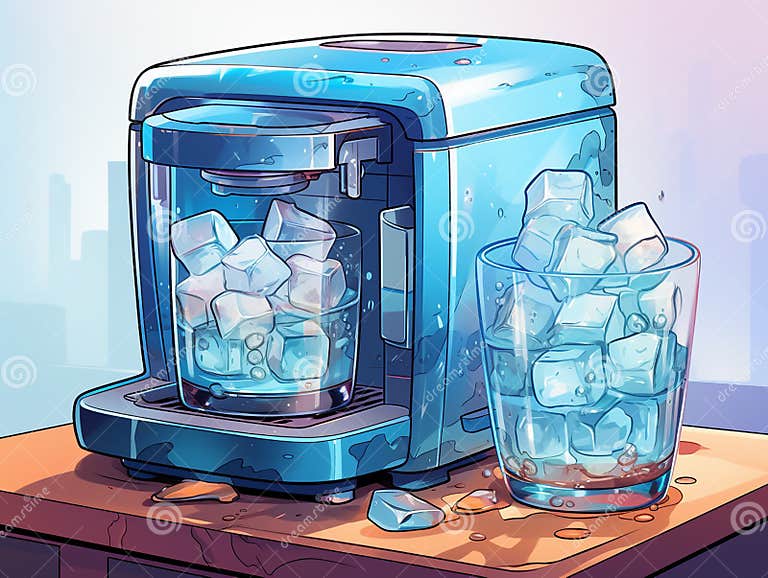Ice Maker stock illustration. Illustration of entertaining - 296378922