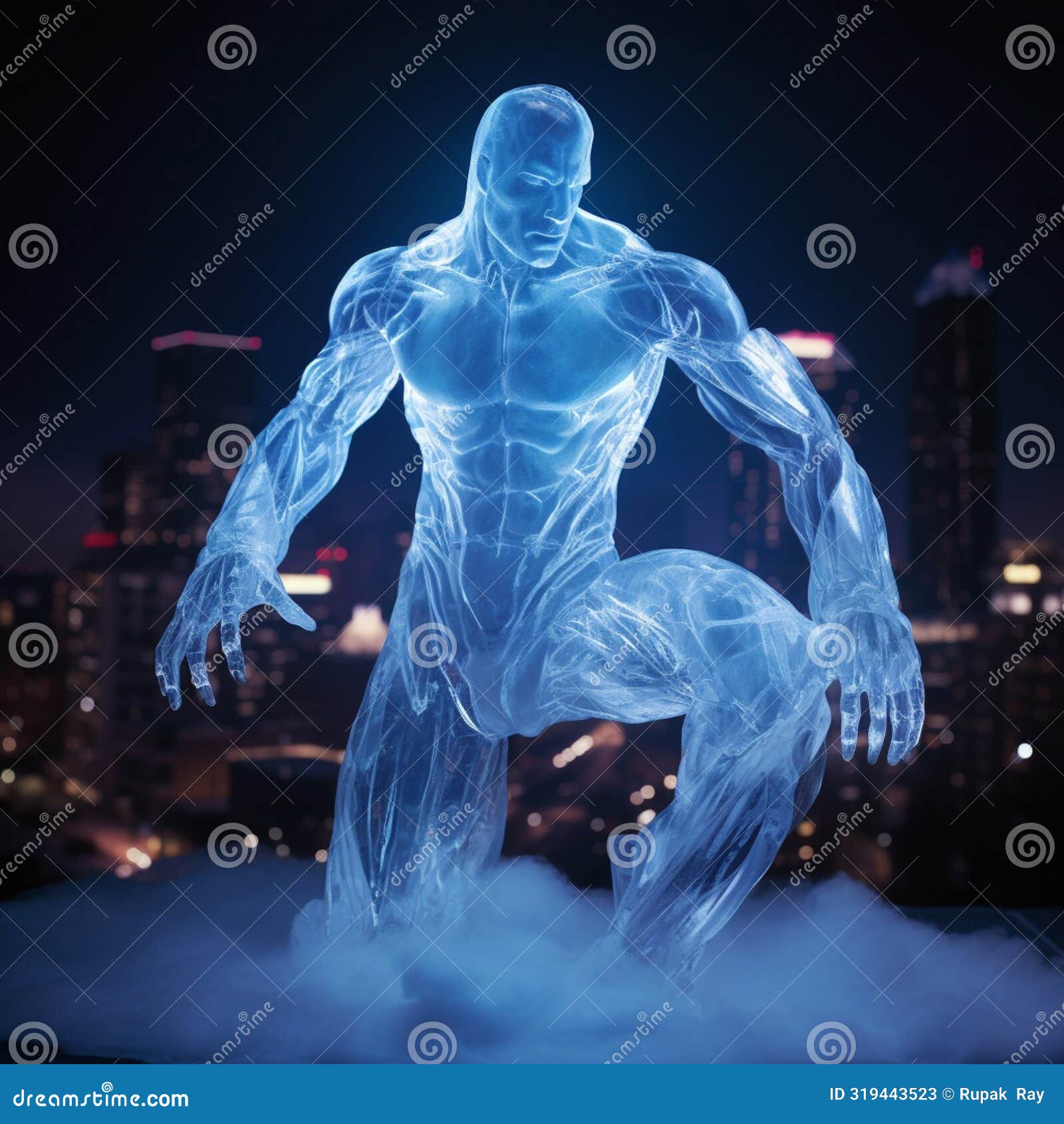 Ice Man from X Men As a Clean Idol Stock Illustration - Illustration of ...