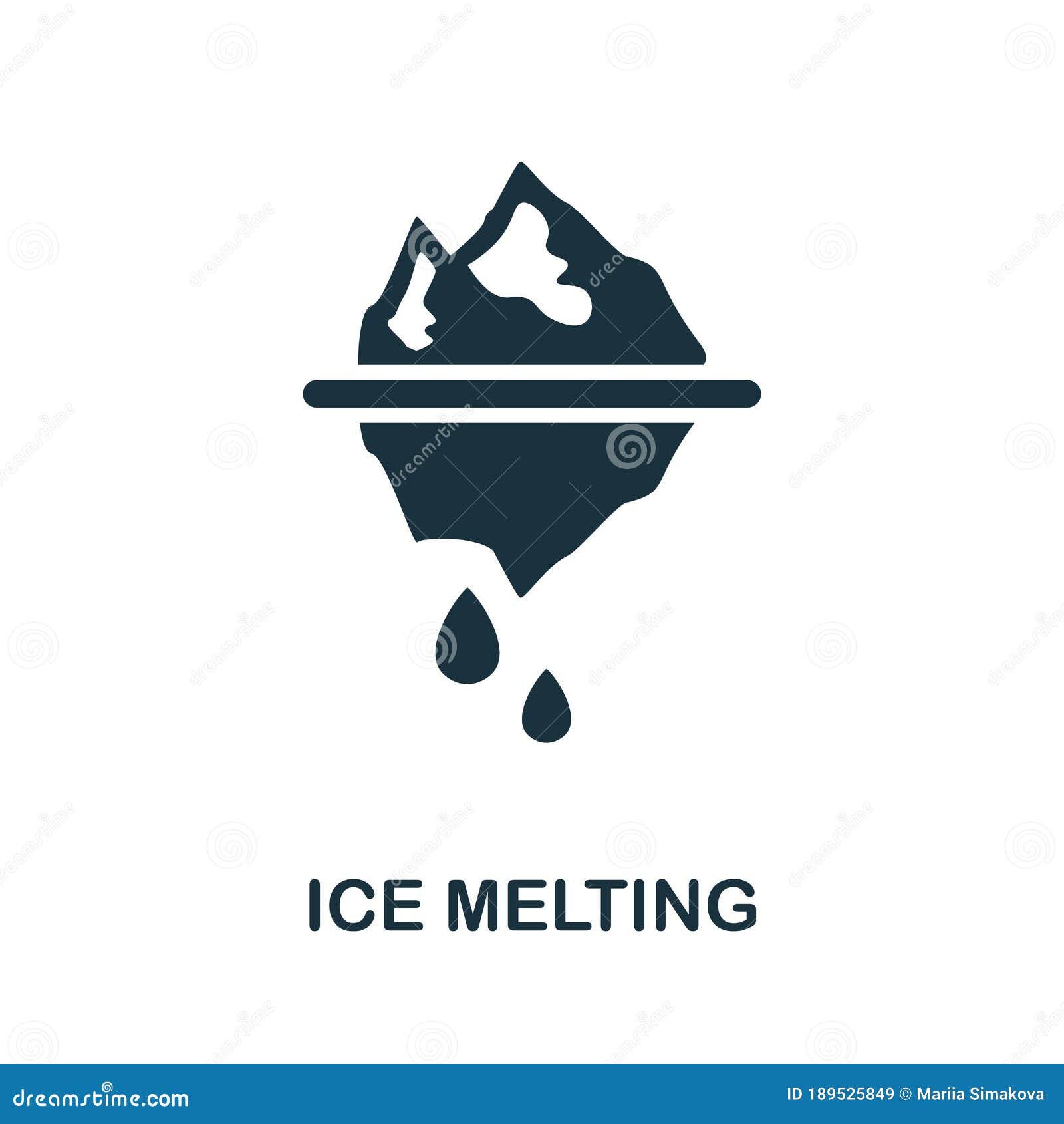 Ice Melting Icon. Simple Element from Global Warming Collection ...