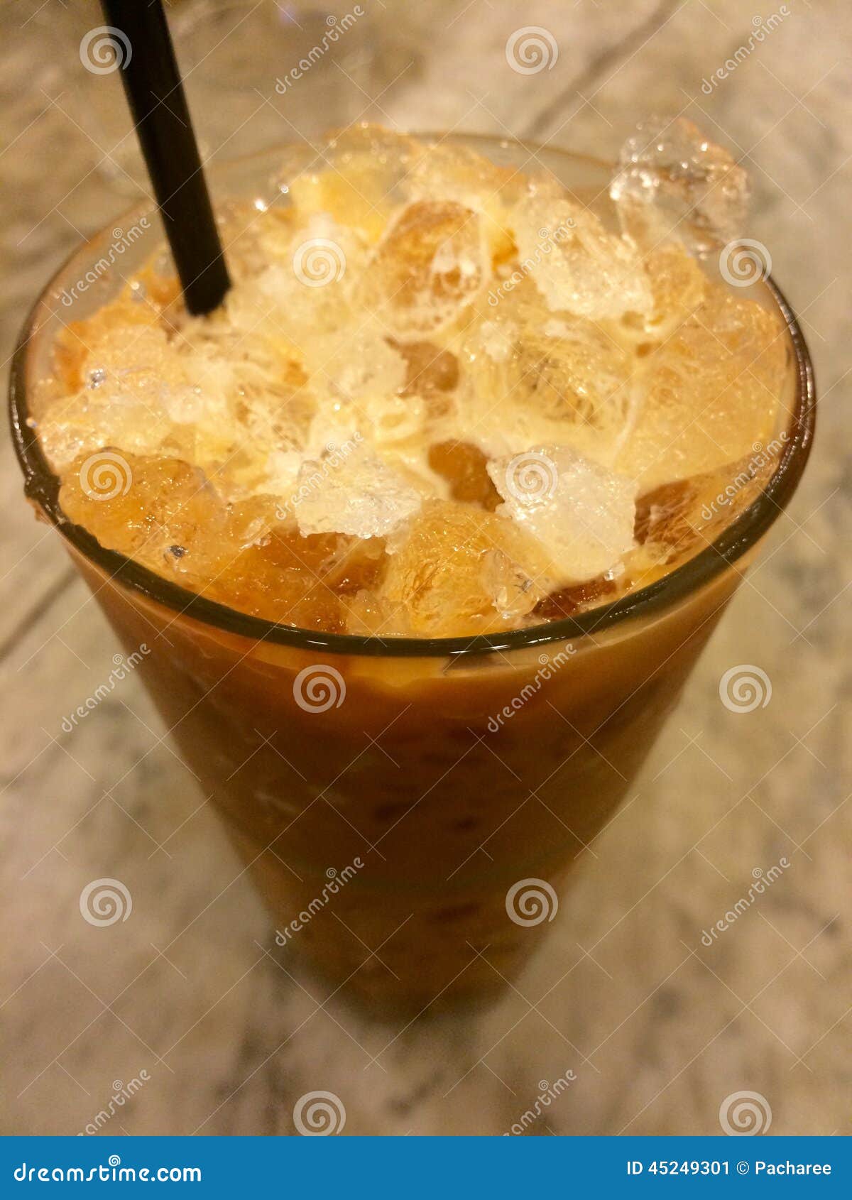 Ice milk tea stock image. Image of drink, beverage, glass - 45249301