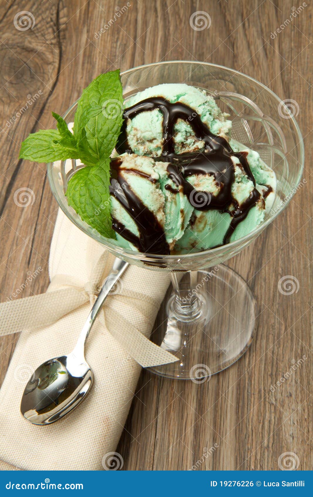 Ice mint stock photo. Image of topping, wooden, cream - 19276226
