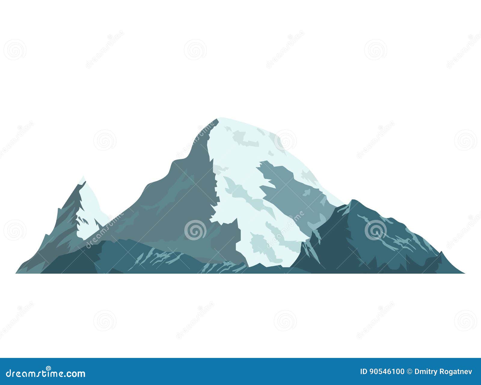 Ice Mountain Covered with Snow. Stock Vector - Illustration of nature ...