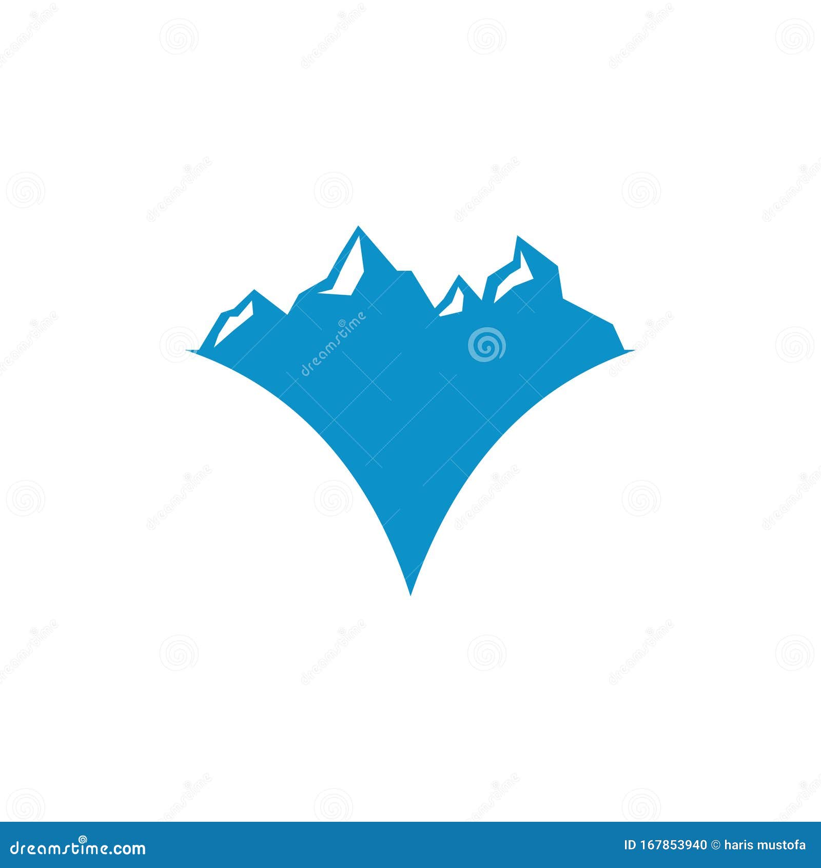 Ice Mountain Icon Design Template Vector Isolated Stock Vector ...