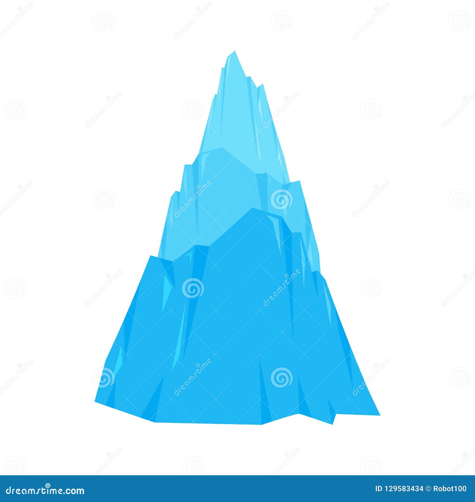 Ice Mountain Isolated. Snow Rock Stock Vector - Illustration of climate ...