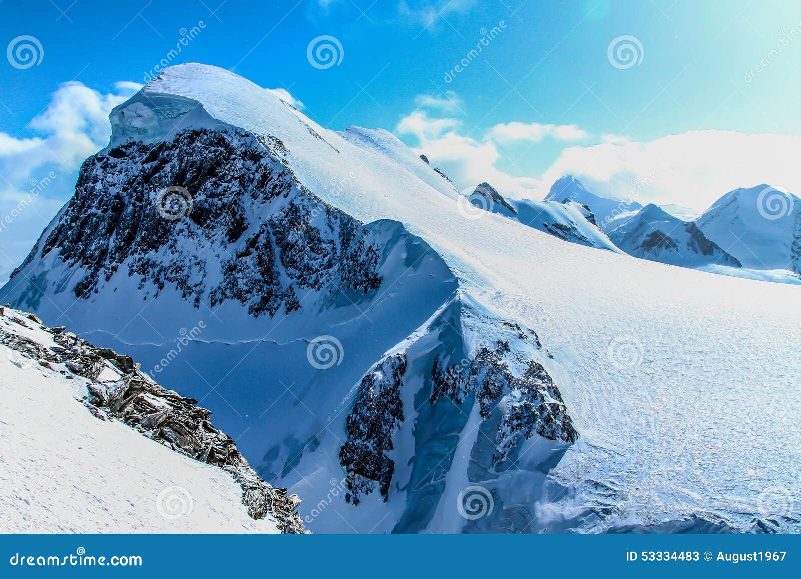 Ice mountain stock image. Image of season, clouds, europe - 53334483