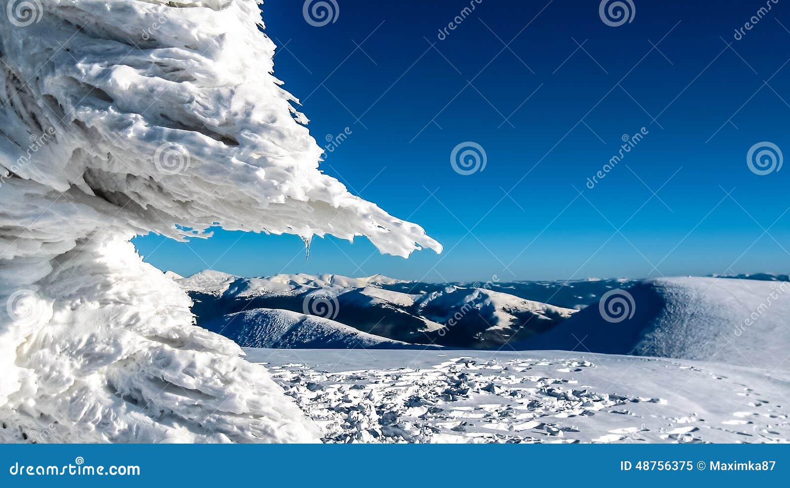 Ice on mountain top stock image. Image of white, season - 48756375