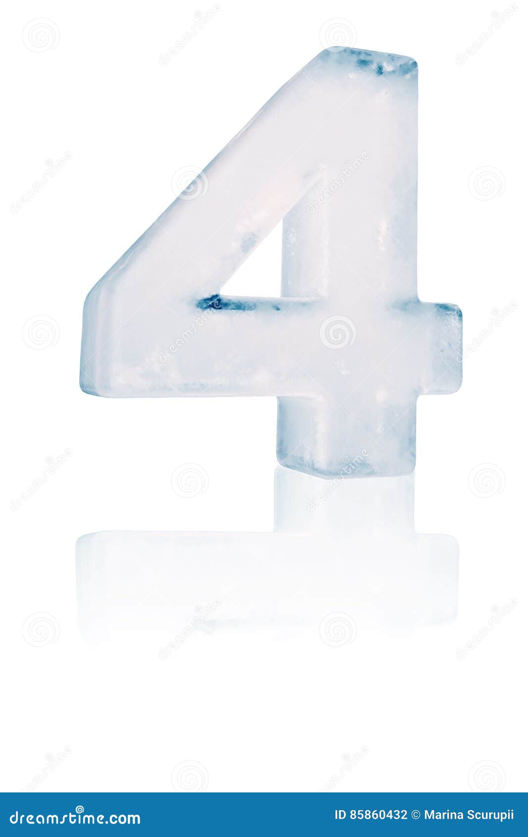 Ice Number Four Illustration Stock Illustration - Illustration of four ...