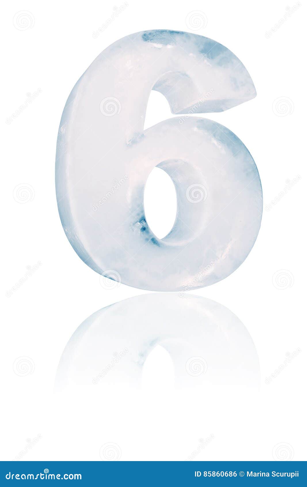 Ice Number Six Illustration Stock Illustration - Illustration of type ...