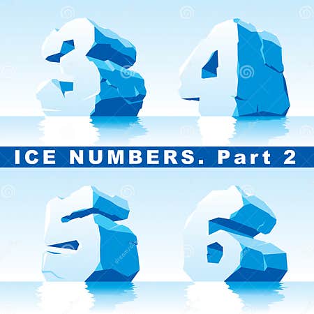 Ice numbers Part 2 stock vector. Illustration of freeze - 28253424