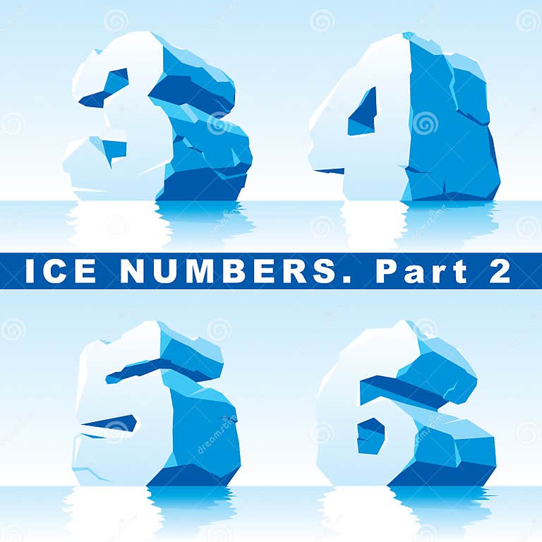 Ice numbers Part 2 stock vector. Illustration of freeze - 28253424